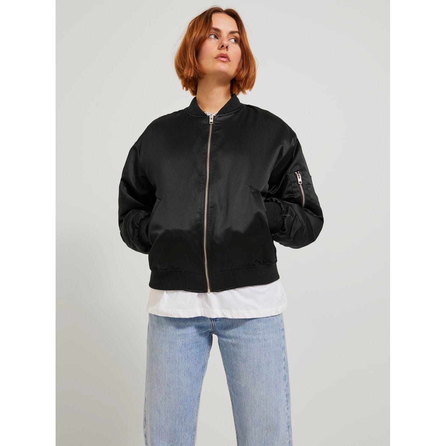 MADISON SATIN BOMBER JACKET | Trend House